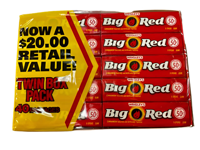Wrigley’s Big Red Cinnamon Gum (40 Count) – 5-Stick Packs — Syessa