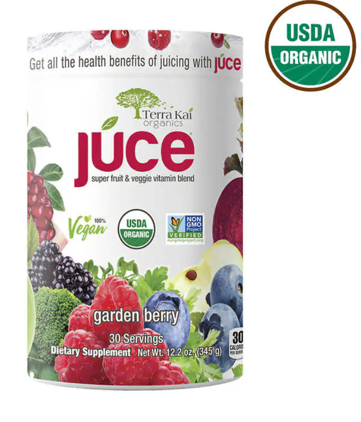 Terra Kai USDA Organic Juce Super Fruit & Veggie Powder, 12.2 Ounces ...