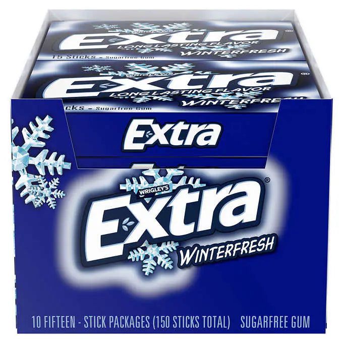 Extra Winterfresh Sugar-Free Gum 15 sticks of 10 count — Syessa