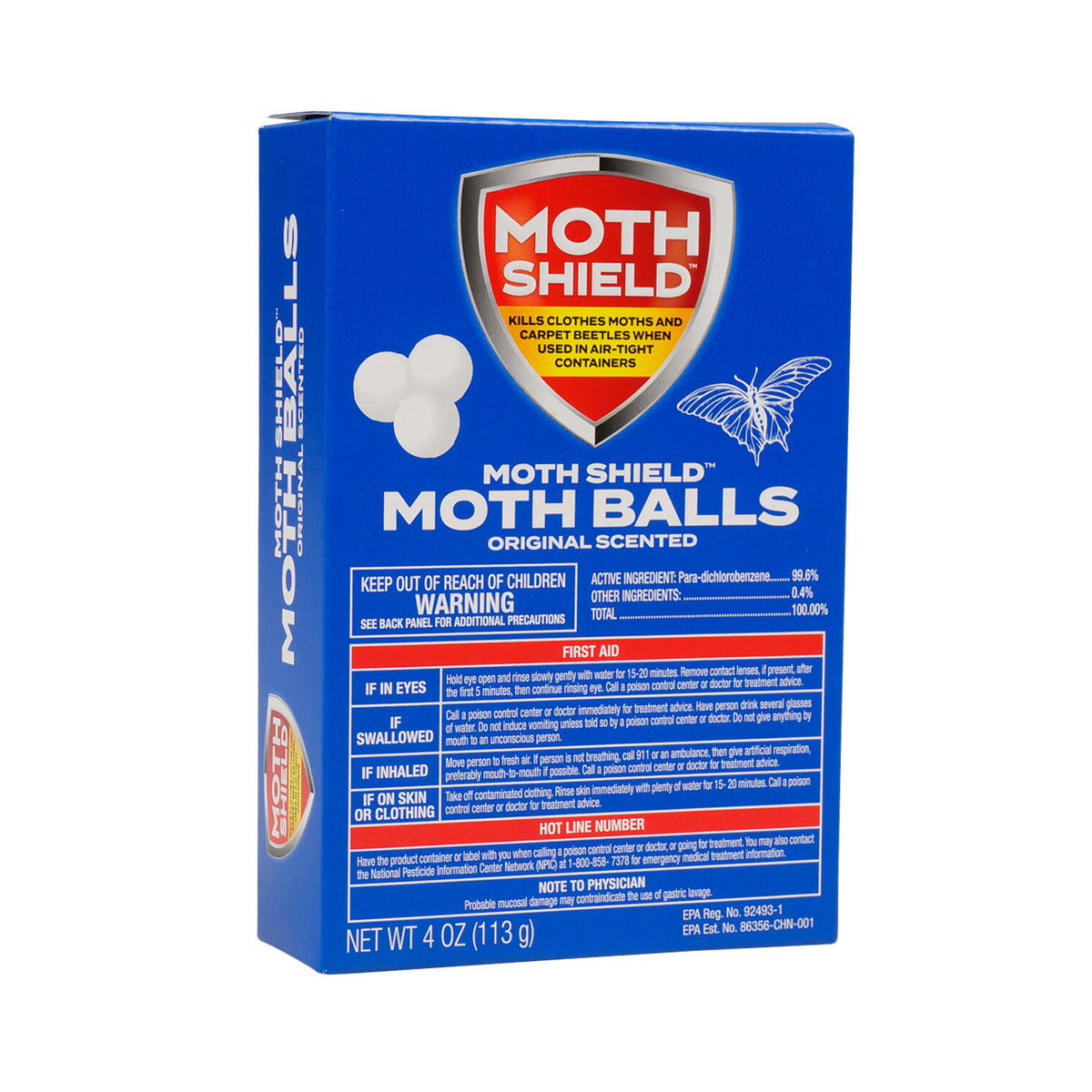 Moth Shield Moth Balls 4oz. Original — Syessa