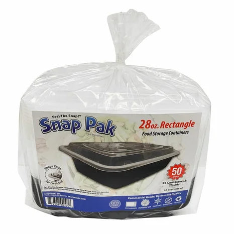 Snap Pak Rectangular Food Storage Container Bag, 50 Pc./28 oz. — Syessa