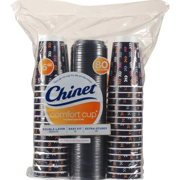 Chinet 80-count Comfort Cup 16 oz Insulated Cups & Lids — Syessa